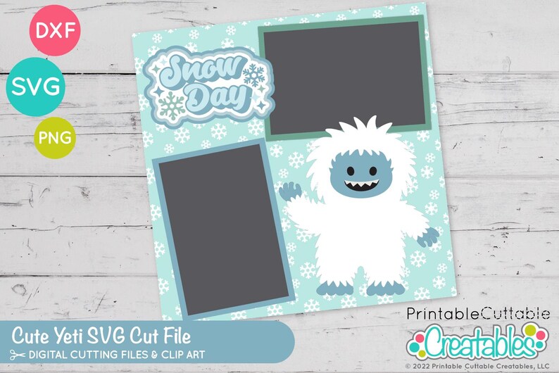 Cute Yeti SVG Cut Files / Clipart E824 - Svg, Dxf, Printable Png ...
