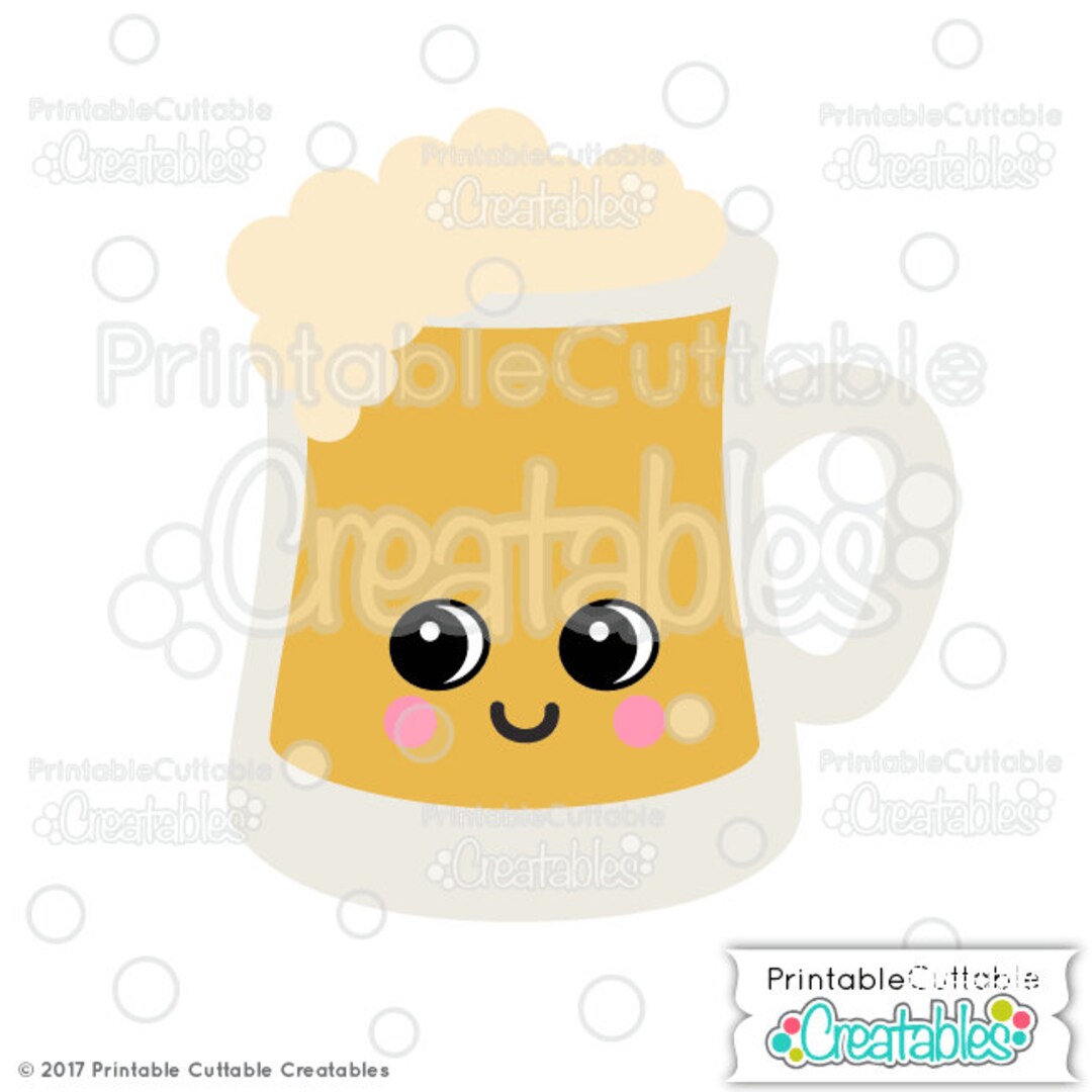 Cute Beer Mug SVG File and Clipart E364 - Svg, Dxf, Png, for Cricut ...