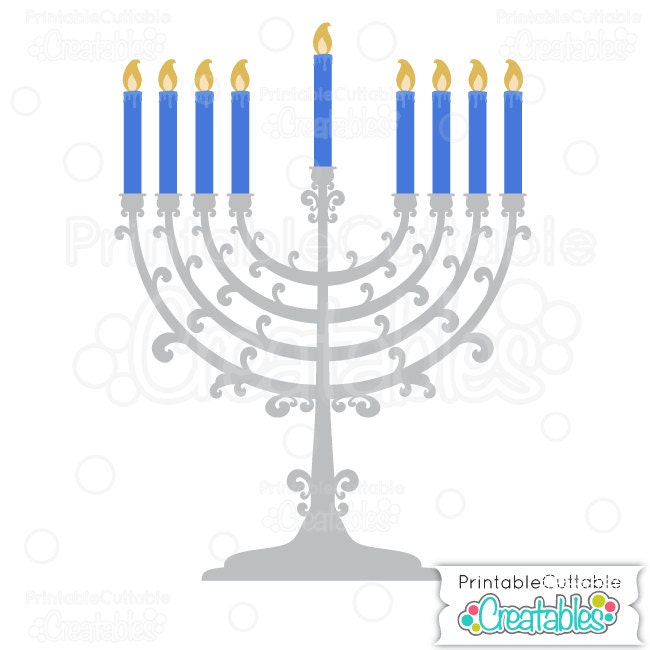 Hanukkah Menorah SVG Cut File & Clipart - Includes Limited Commercial ...