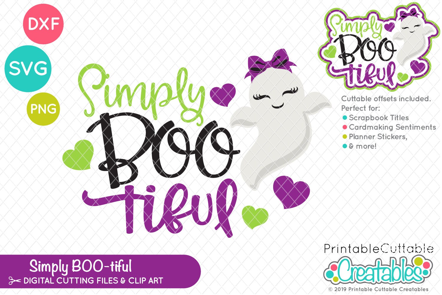 Simply Boo-tiful SVG File & Clipart T117 Halloween SVG File - Etsy