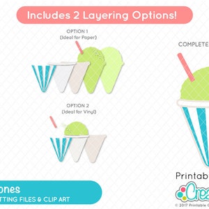 Summer Snow Cones SVG Cut File & Clipart E275 Includes Limited ...