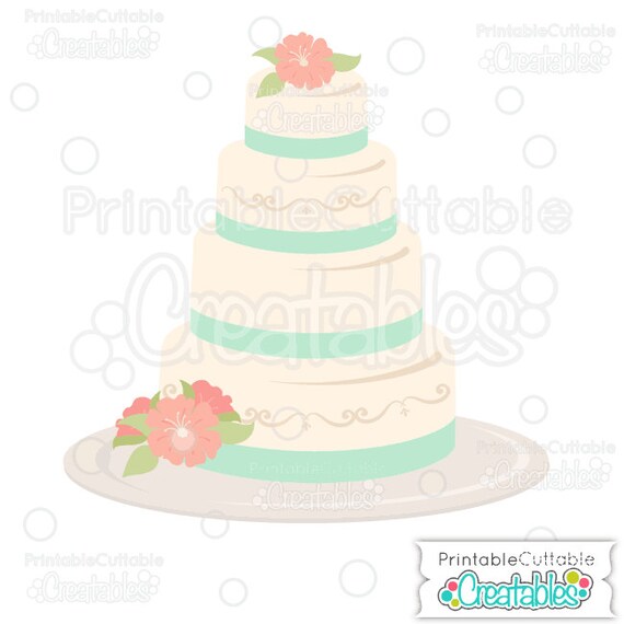 Wedding Cake SVG Cut File & Clipart E224 Includes Limited | Etsy