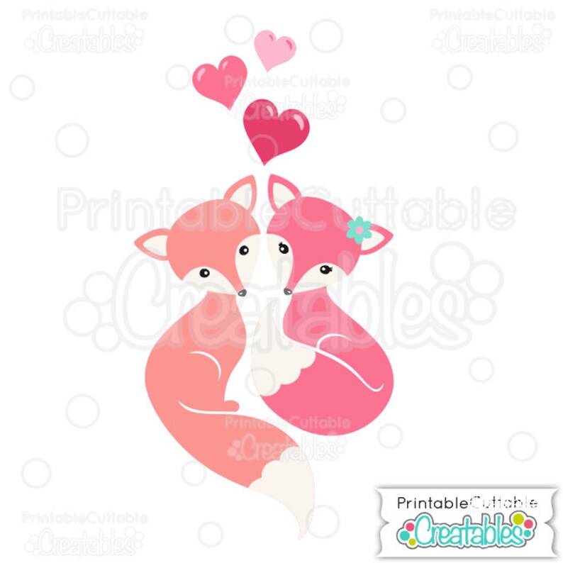 Foxy Love SVG Cut File & Clipart - Includes Limited Commercial Use! - Etsy