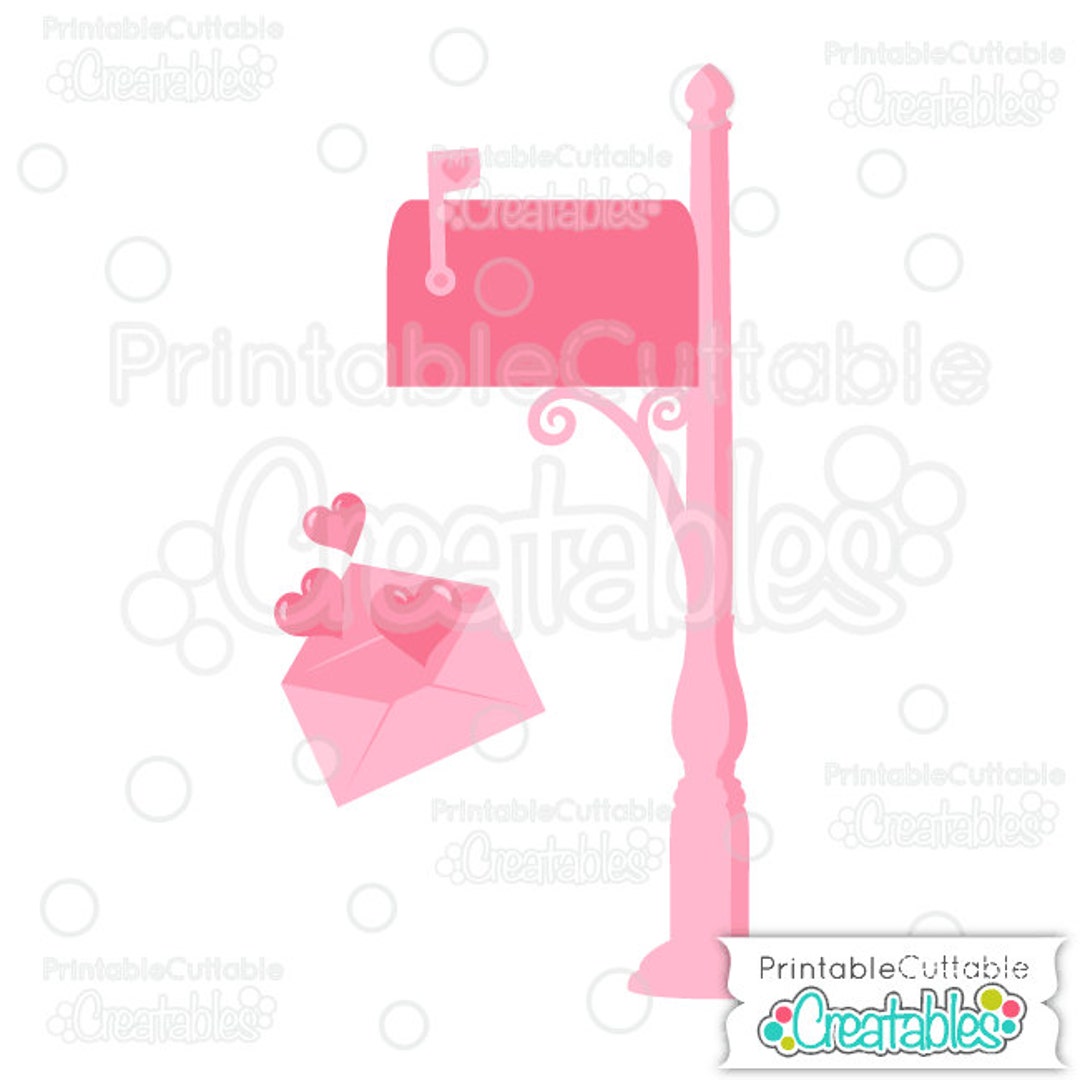Valentine's Day Love Letters Mailbox SVG Cut File & Clipart E235 ...