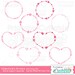 Valentine's Monogram Arrow Frames SVG Cut File & Clipart Set - Includes ...