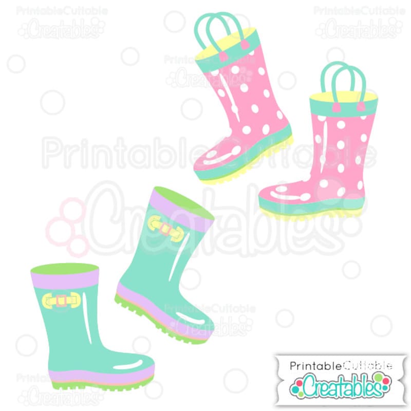 Rain Boots Clipart - Etsy