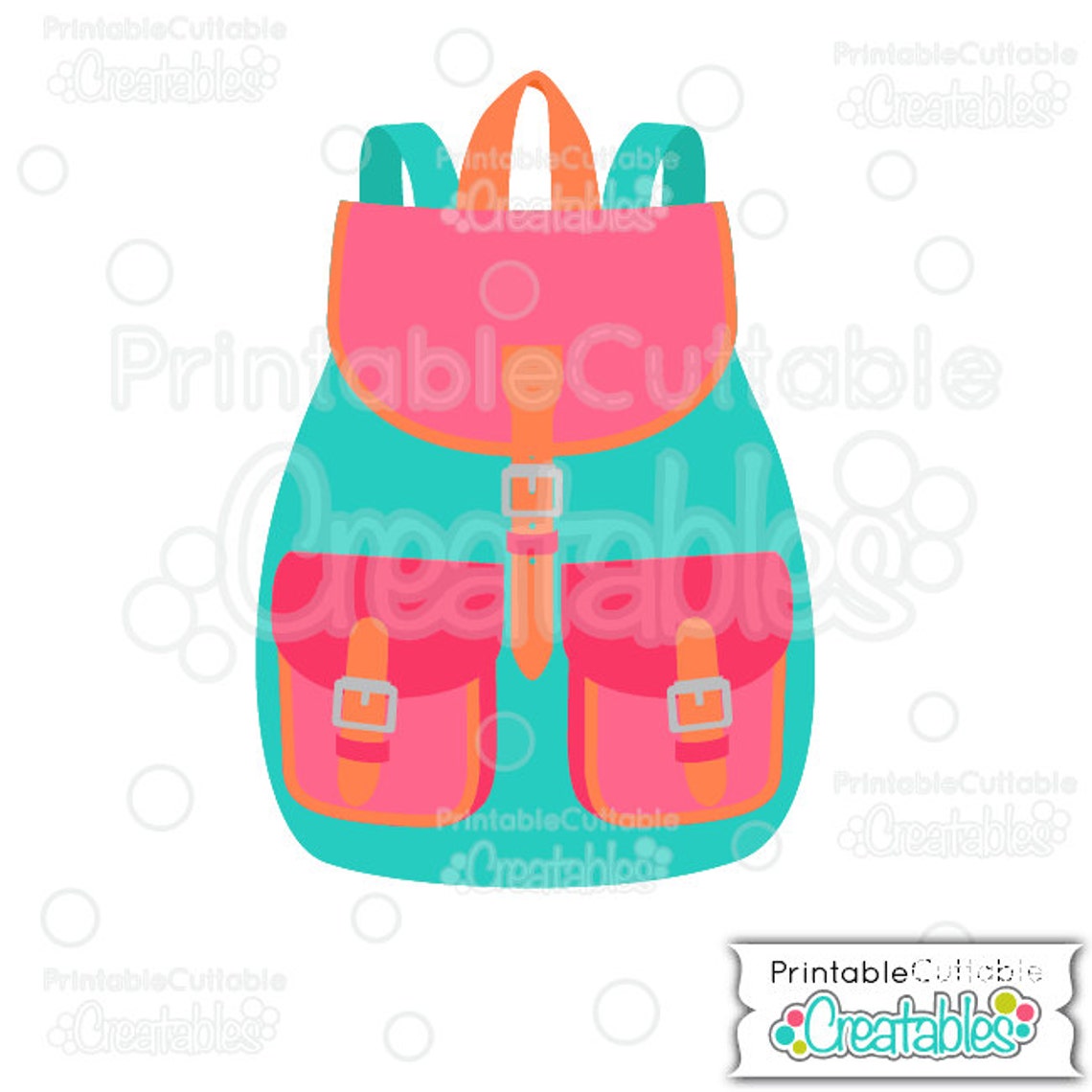 Flap School Backpack SVG Cut File & Clipart E178 Includes - Etsy