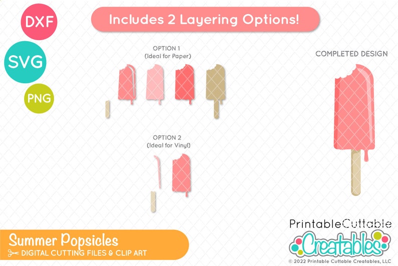 Popsicle SVG Cut Files & Clipart E146 - Ice Pop SVG - Summer SVG File ...