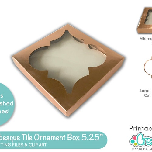 Large Arabesque Tile Ornament Box SVG File D051 Svg Dxf Pdf - Etsy