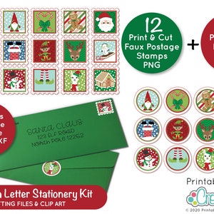Printable Dear Santa Letter Stationery Kit D032 Png Pdf Svg Santa Wish ...