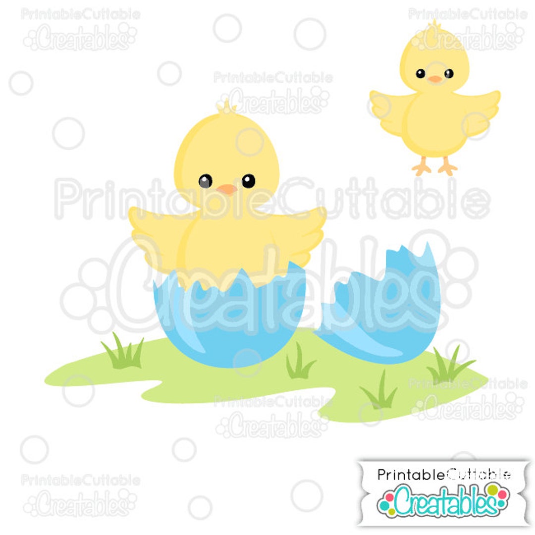 Hatching Easter Chick SVG Cut File & Clipart E106 - Includes Limited ...