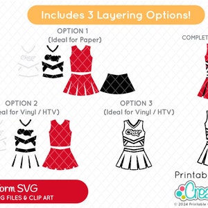 Cheer Uniform SVG Cut Files & Clipart E815 - Includes Limited ...