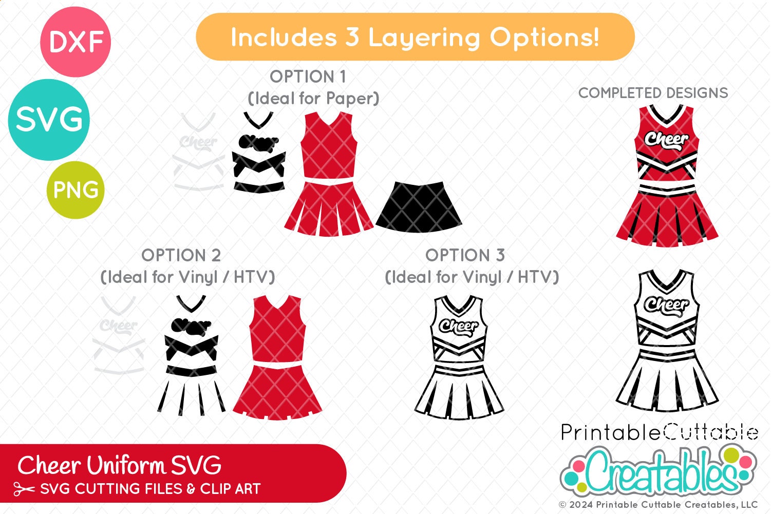 Cheer Uniform SVG Cut Files & Clipart E815 - Includes Limited ...