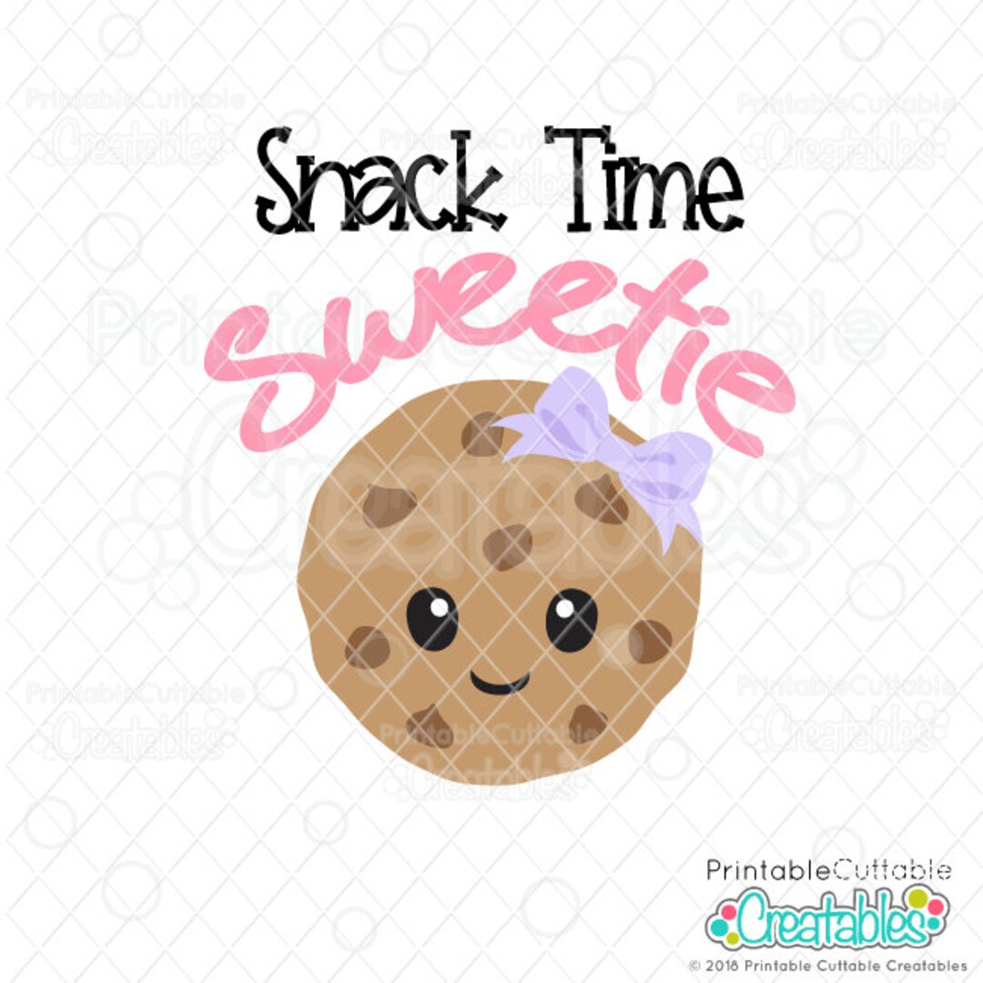 Snack Time Sweetie SVG File Clipart T090 - Svg, Dxf, Png, for Cricut ...