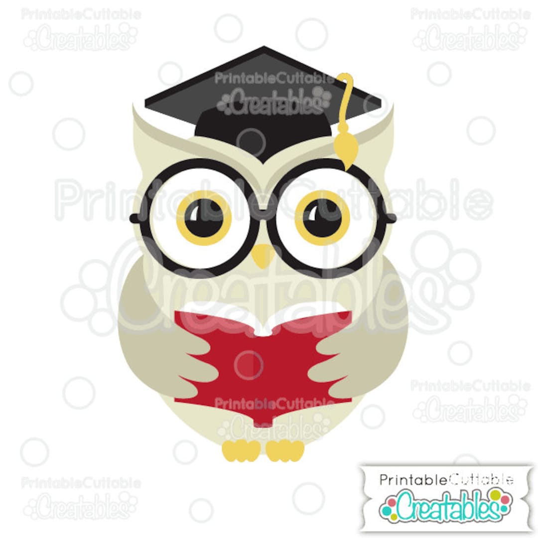 Wise Owl Graduation SVG Cutting Files & Clipart Set E132 Includes ...