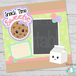 Snack Time Sweetie SVG File Clipart T090 - Svg, Dxf, Png, for Cricut ...