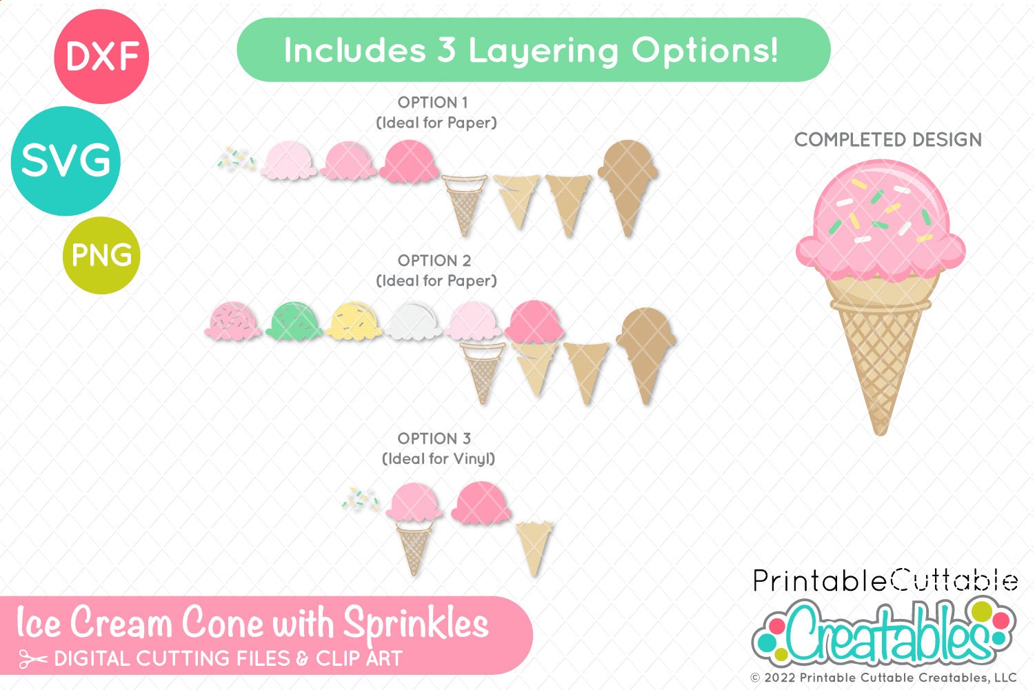 Ice Cream Cone With Sprinkles Svg Cut File And Clipart E281 Etsy Australia