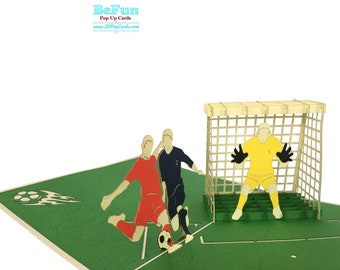 Soccer 3d Card - Etsy