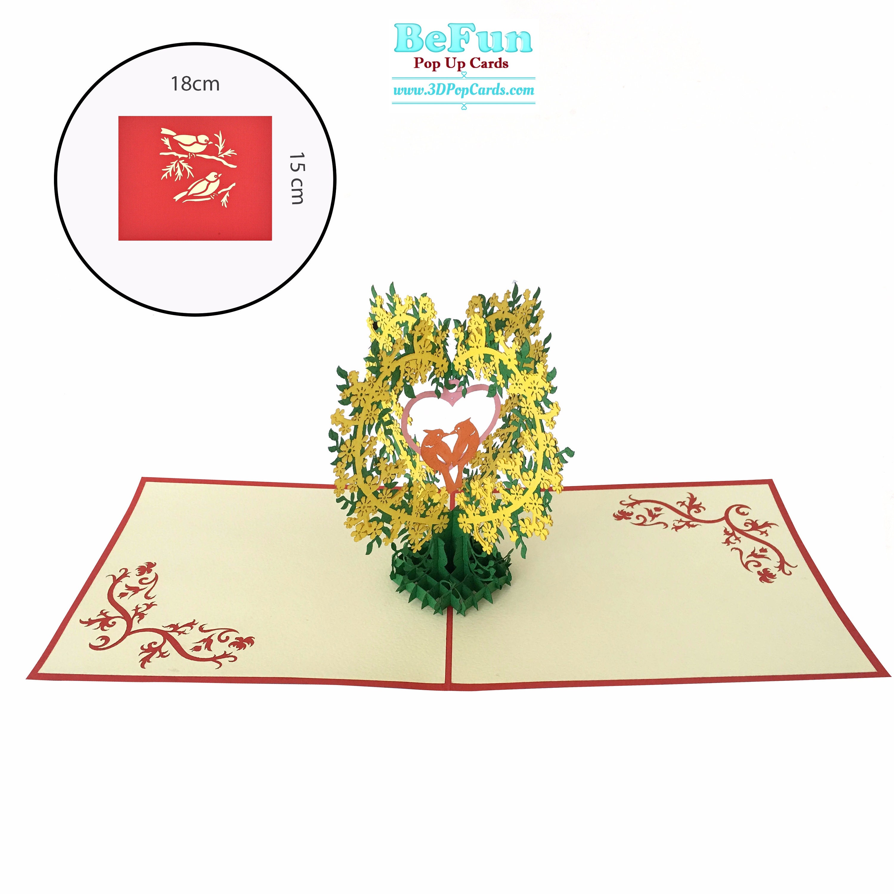 Floral Variety Pack 4 Pop up Cards With Envelopes Flower Blank Note ...