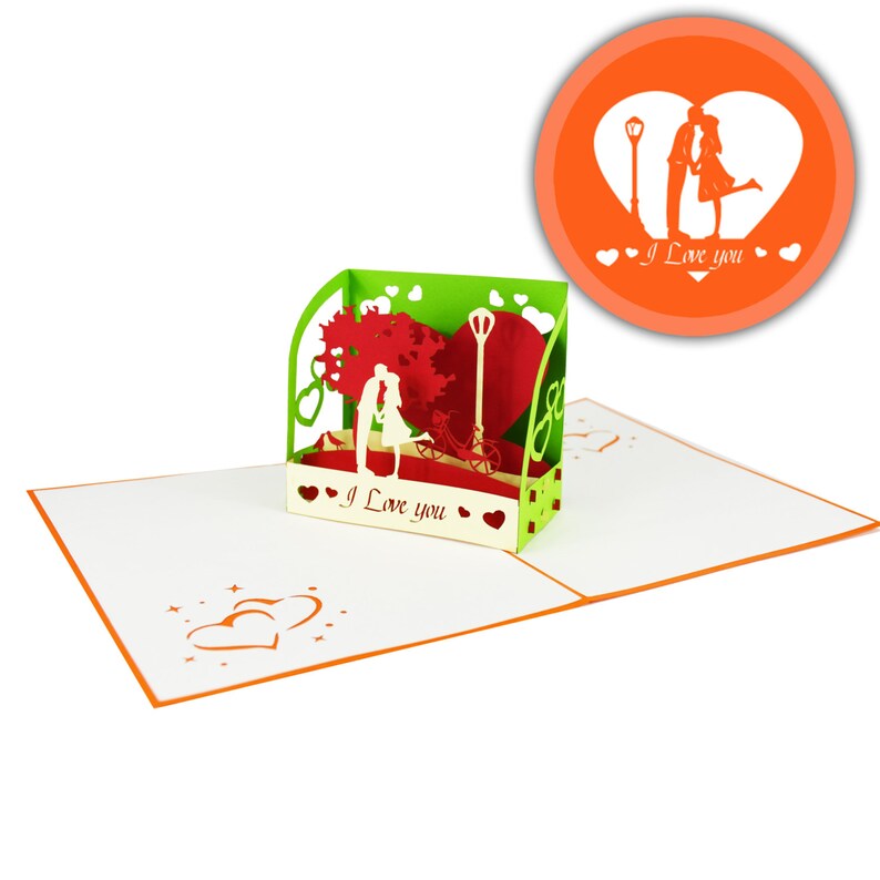 Love Cards Lot 4 Pcs Pop up Greeting Card for Engagement Valentine ...