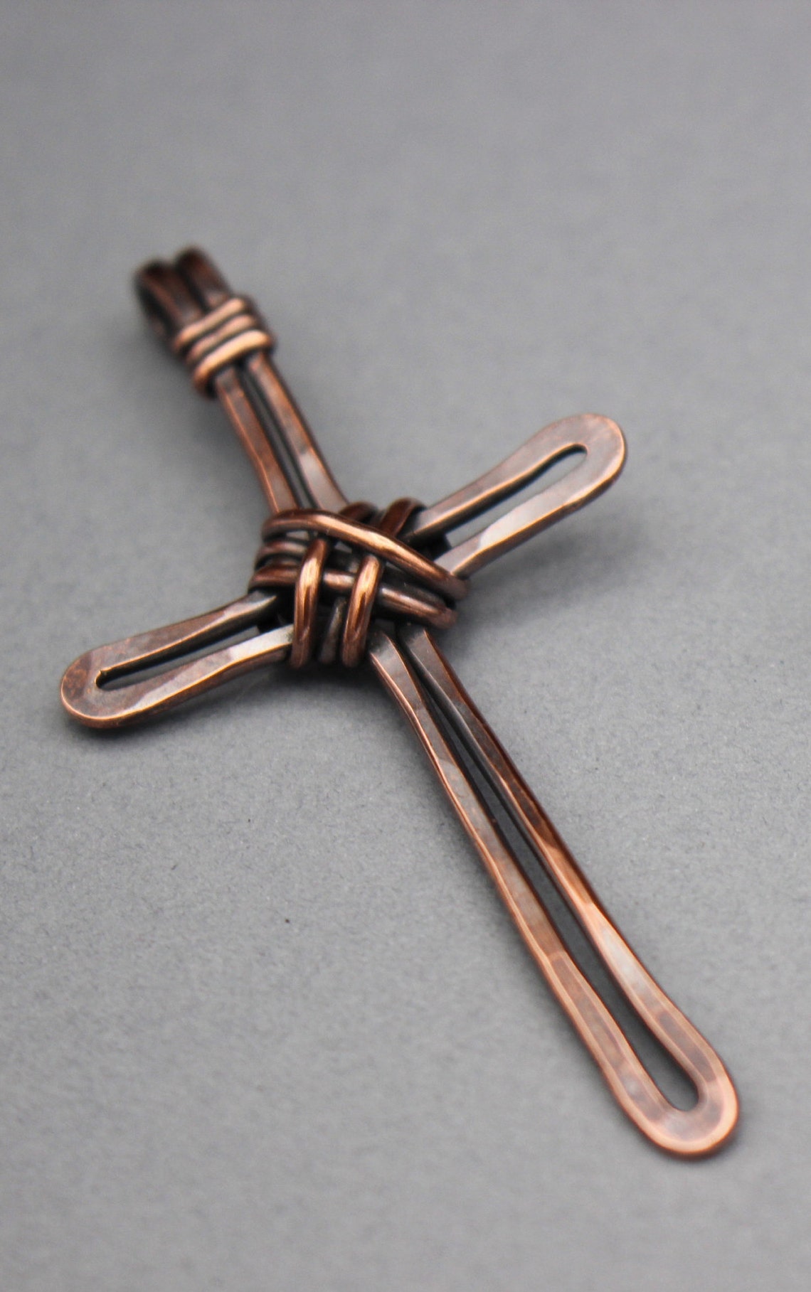 Handmade Hand Forged Copper Crucifix Cross Pendant - Etsy