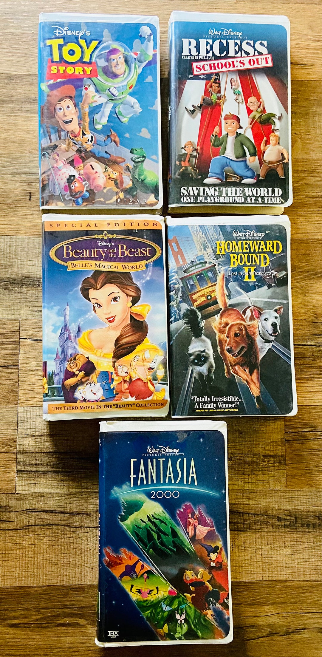 5 Walt Disney VHS Tapes/fantasia 2000/disney Memorabilia/movies/vhs ...