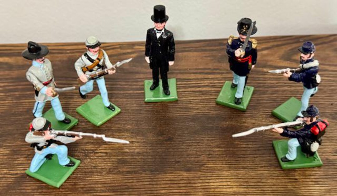 Ron Wall Civil War Miniatures: Hand Painted Cast Iron, Lincoln ...
