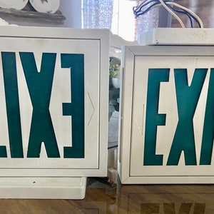 Vintage Exit Sign/recessed Mount Sign/double Face Sign/electric /green ...