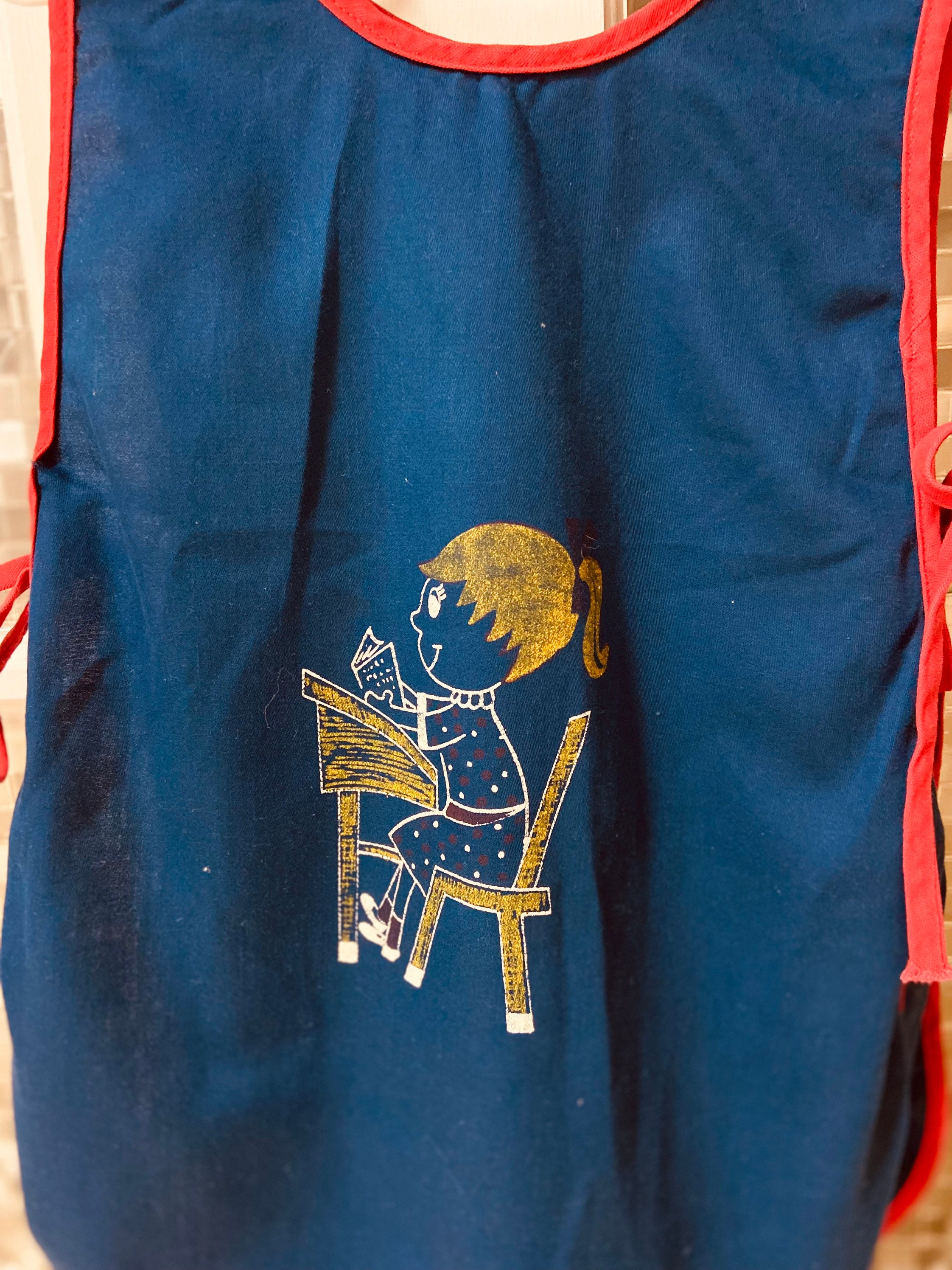 Vintage Art Apron/kids Kindergarten Art Smock/6x Kids Apron - Etsy