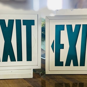 Vintage Exit Sign/recessed Mount Sign/double Face Sign/electric /green ...