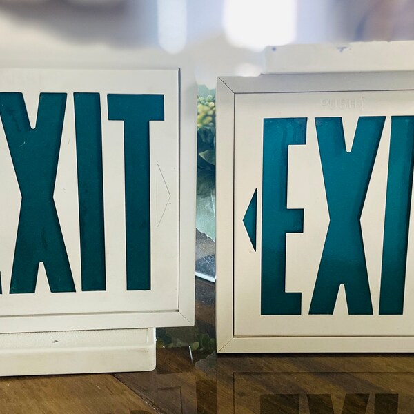 Vintage Exit Sign - Etsy