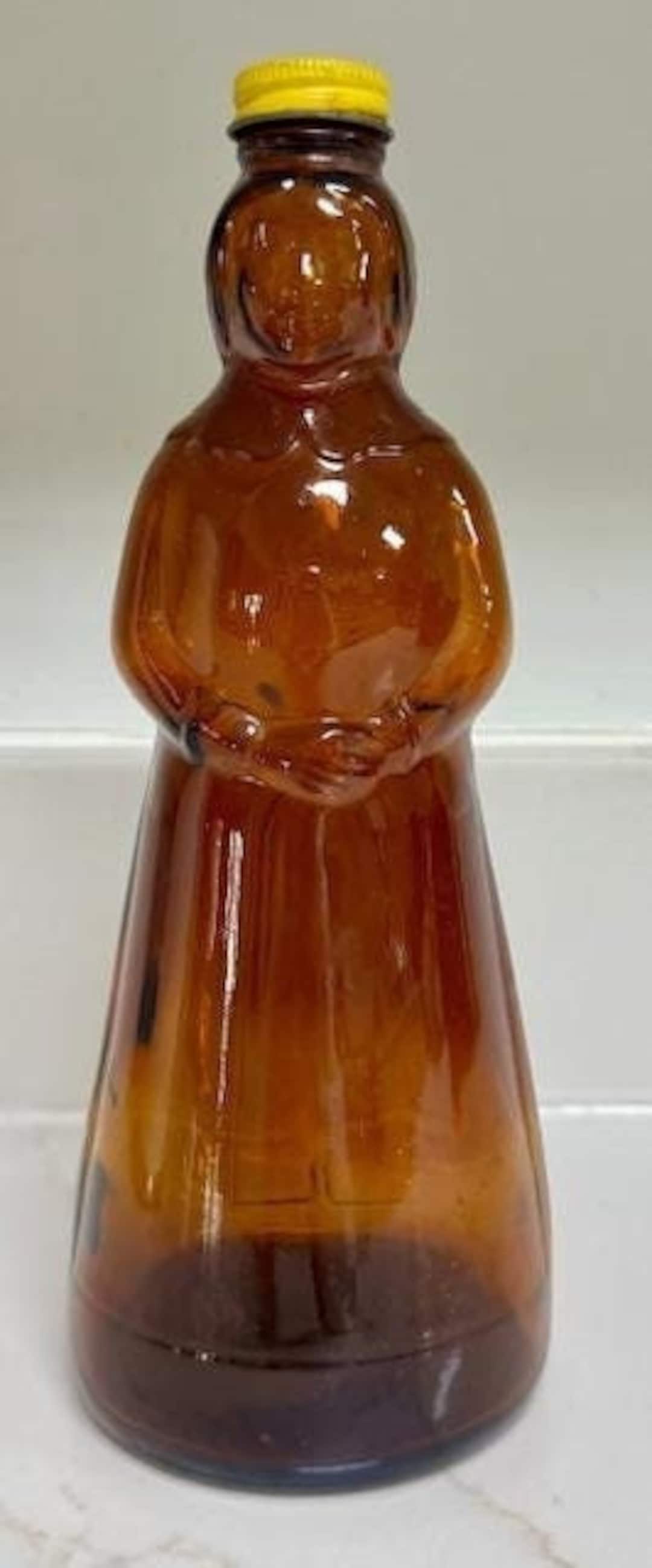 Vintage Mrs Buttersworth Bottle/1970’s Amber Glass Aunt Jemima Bottle ...