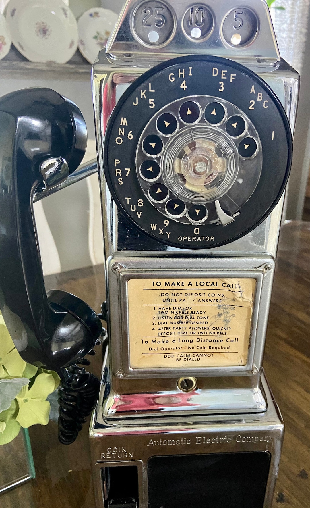 Vintage Payphone/1950s Automatic Electric Company Phone/3 - Etsy