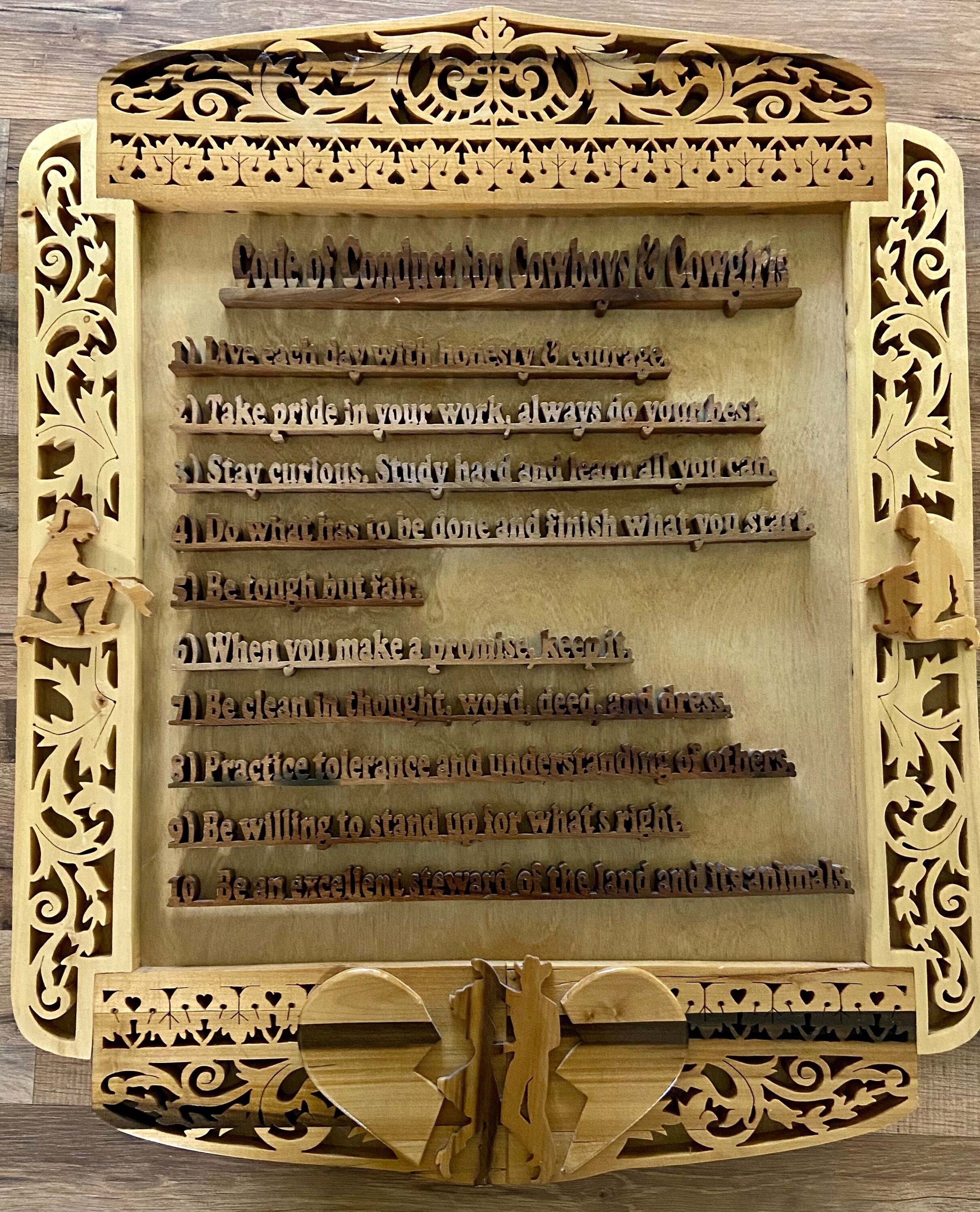 Cowboy Code of the West Canvas - Etsy