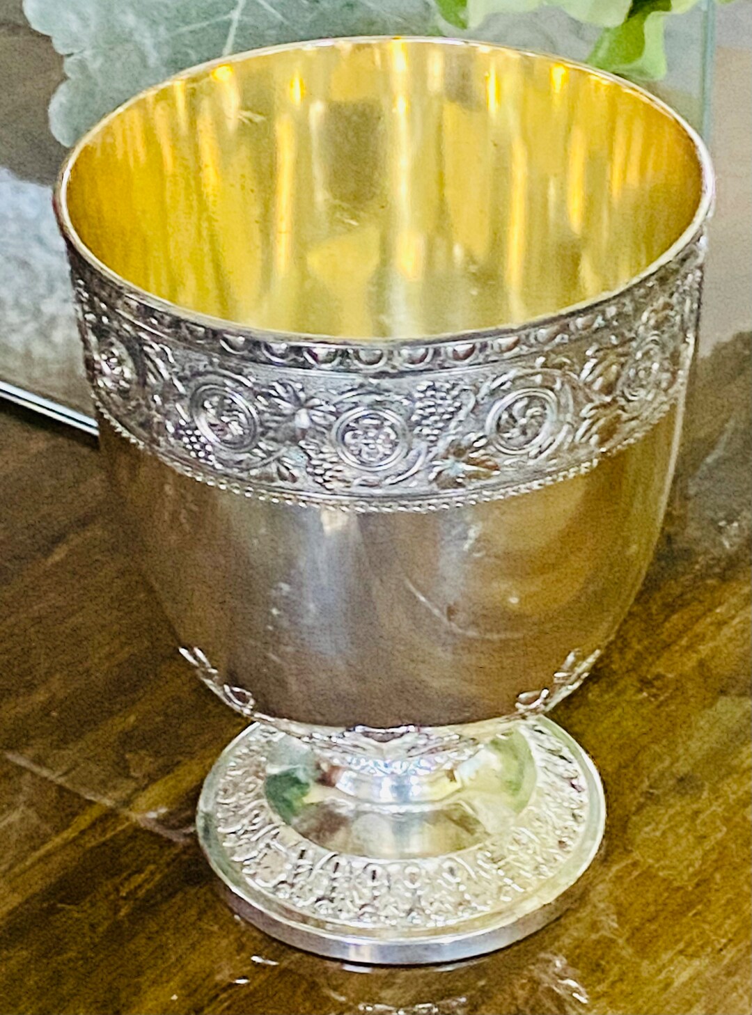 Antique Silver-plate Chalice/c & Co. Goblet/corbell Co. 1940s/tarnish ...
