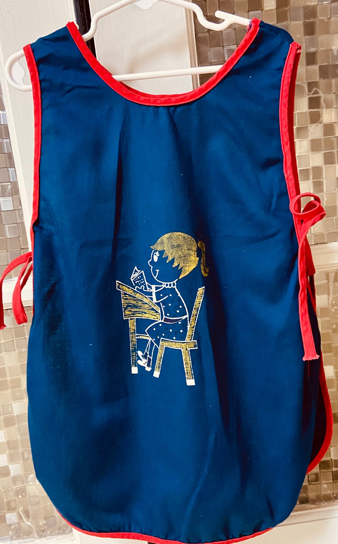 Vintage Art Apron/kids Kindergarten Art Smock/6x Kids Apron - Etsy