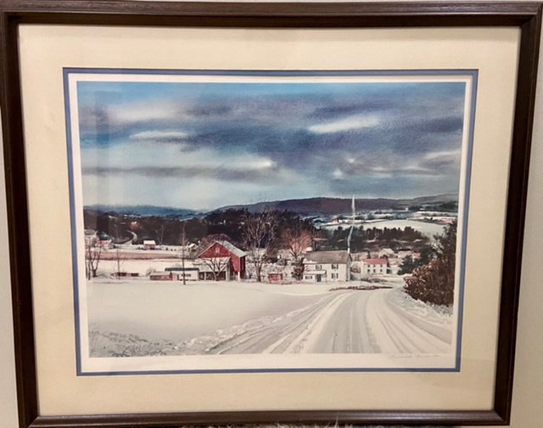 Mildred Sands Collotype/framed Artwork/artist Signed Painting/first ...