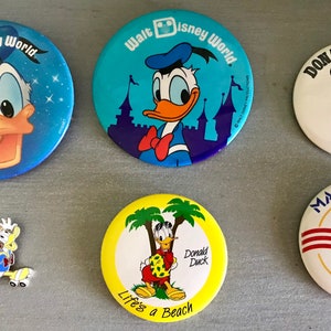 Collection of 6 Vintage Donald Duck Pin Backs - Etsy
