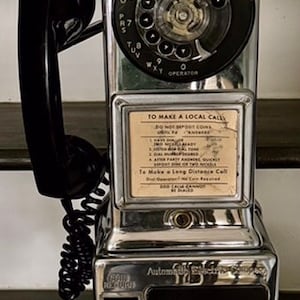 Vintage Payphone/1950s Automatic Electric Company Phone/3 Slot Payphone ...