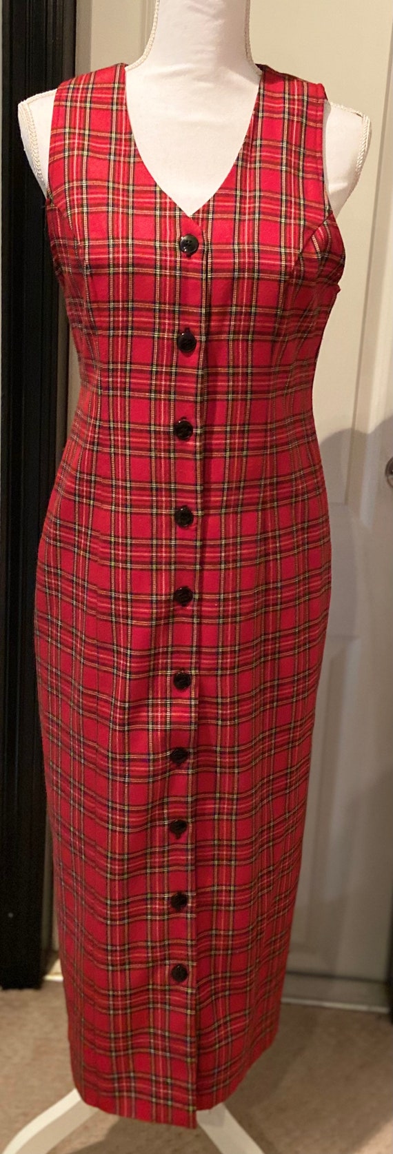 Vintage Simon Ellis Dress/1980’s Fashion/Sleeveless D… - Gem