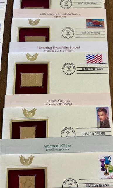 22kt Gold Replica Stamps, US Classic First Day Issue (set of 33) - Etsy