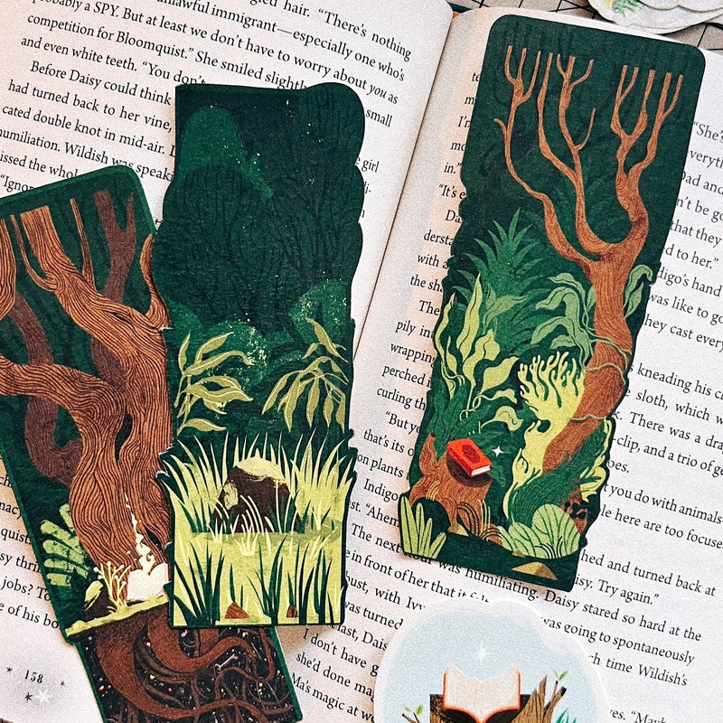 Illustrated Bookmark - Etsy
