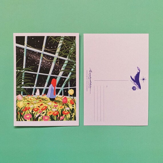 Missing You A6 Postcard / Interior Illustration Plantlady - Etsy
