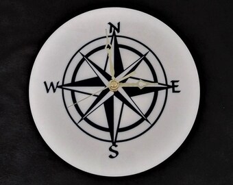 Compass Rose Clock - Etsy
