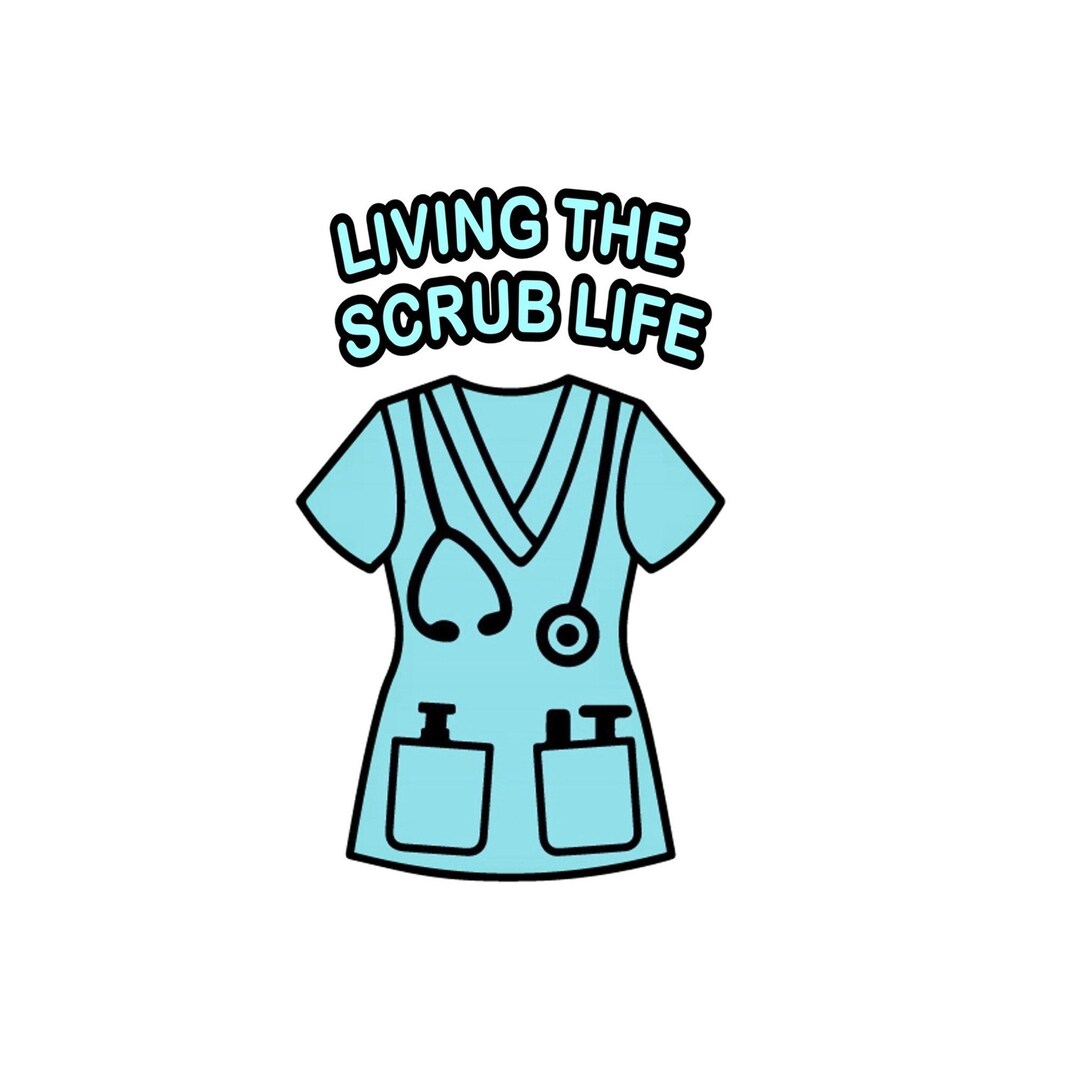 Living the Scrub Life Window Decal Sticker - Etsy