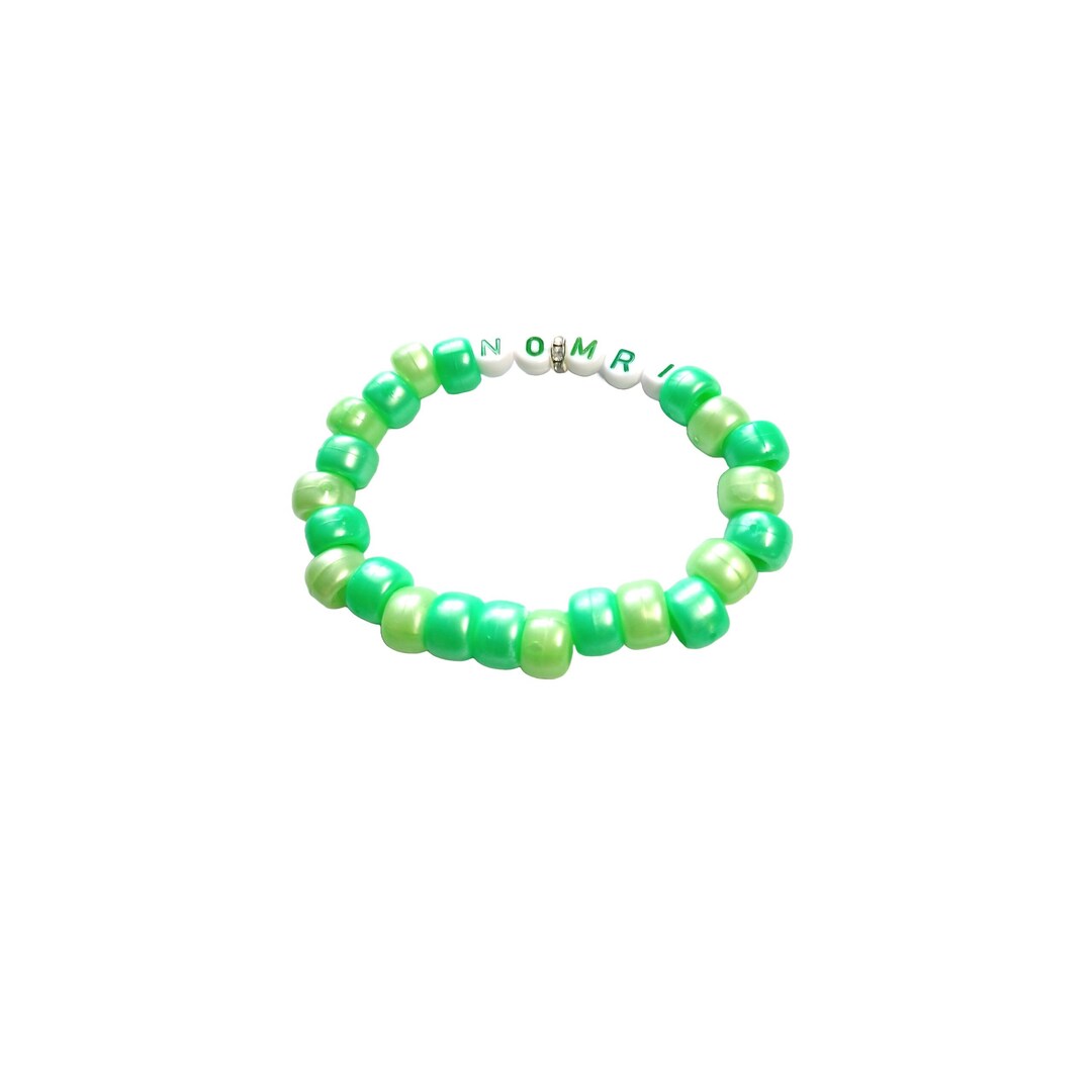 Medical Alert No MRI Beaded Bracelet Green Pony Beads - Etsy