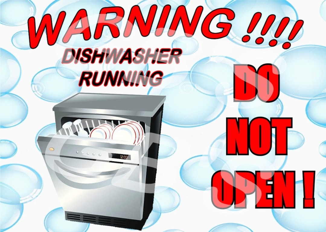 Warning Dishwasher Running Novelty Magnet - Etsy