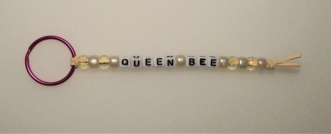 Fashionable Novelty Key Ring-queen Bee-beaded 7.5 Inch-unique - Etsy