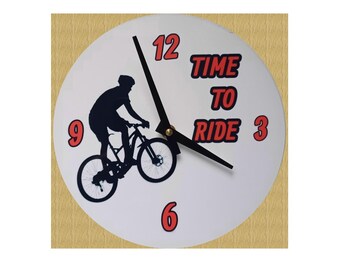Unique-time to Ride Bicycle Sprocket Clock Blue Base - Etsy