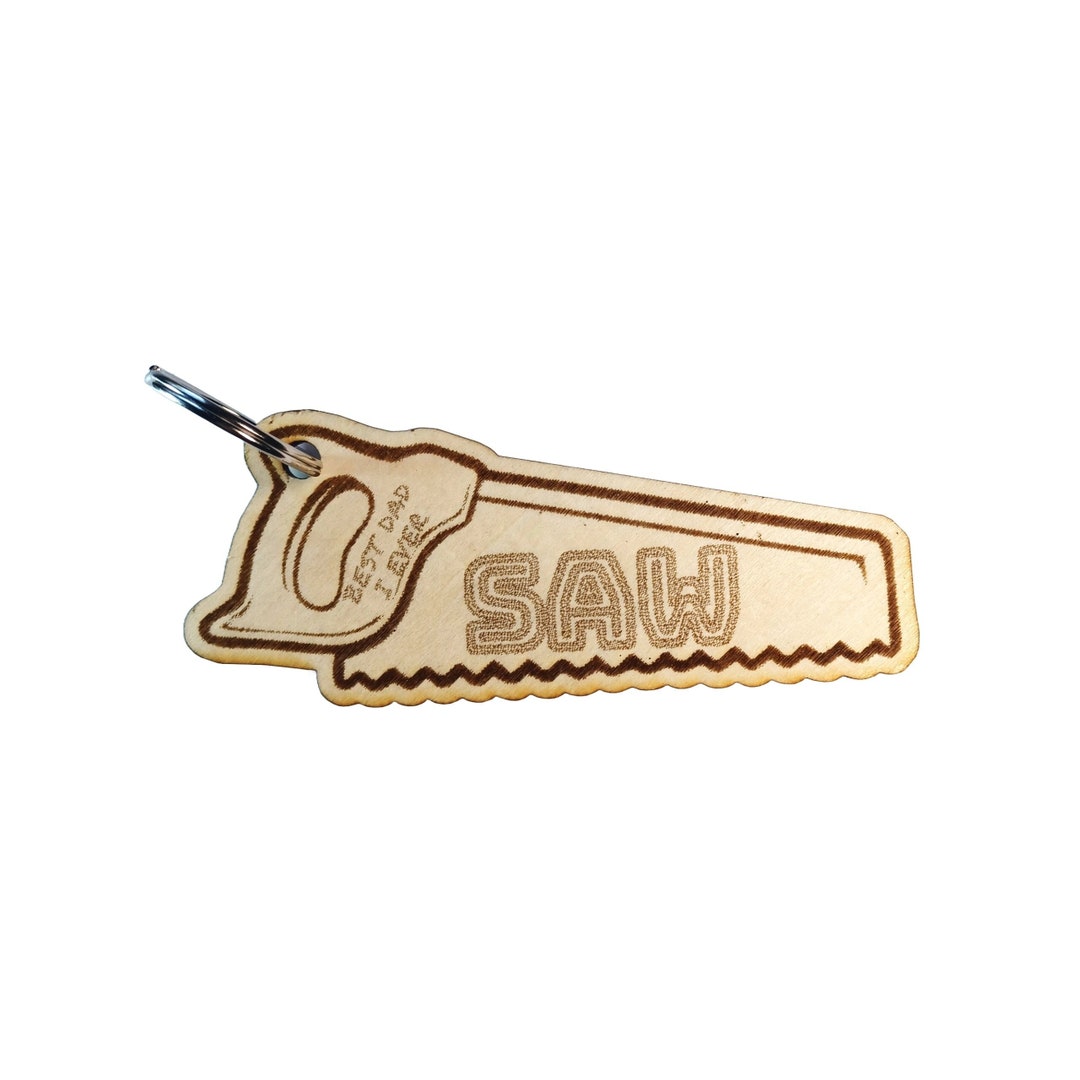Engraved Wood Keyring - Best Dad I Ever Saw - Etsy